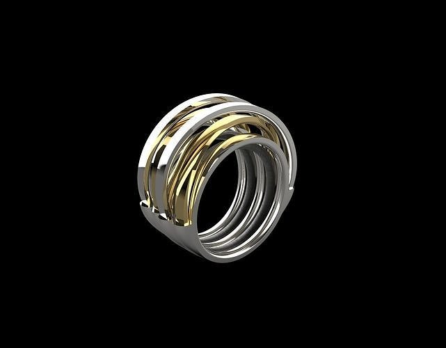 Multi-layered ring 3D model 3D printable | CGTrader