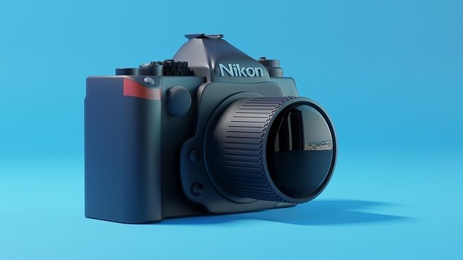 Nikon Camera Low Poly free free VR / AR / low-poly 3D model | CGTrader