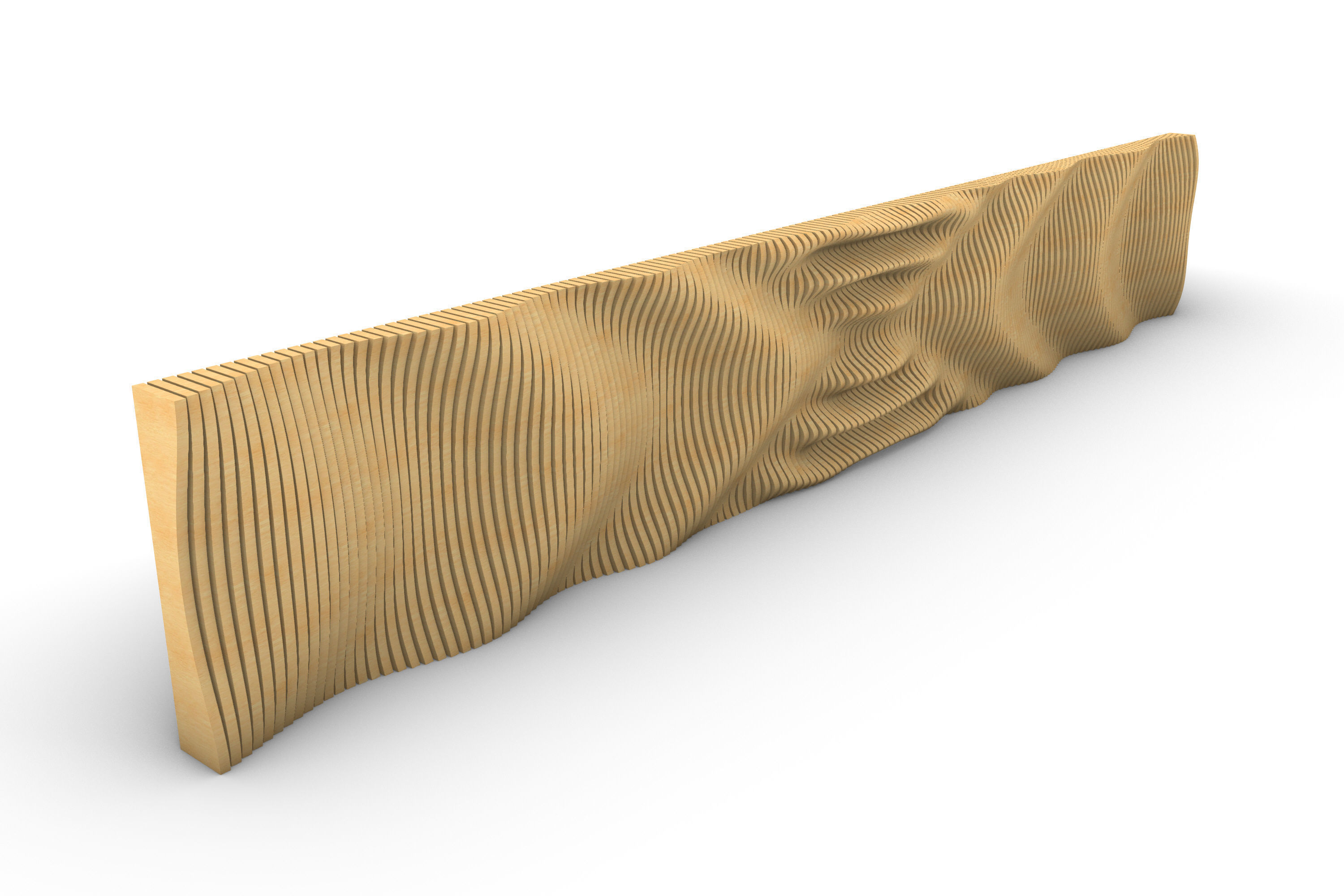 Parametric Wall Longitudinal Pattern 3D model | CGTrader