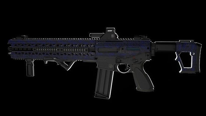 FN M29 purple Infantry Rifle 3D model | CGTrader