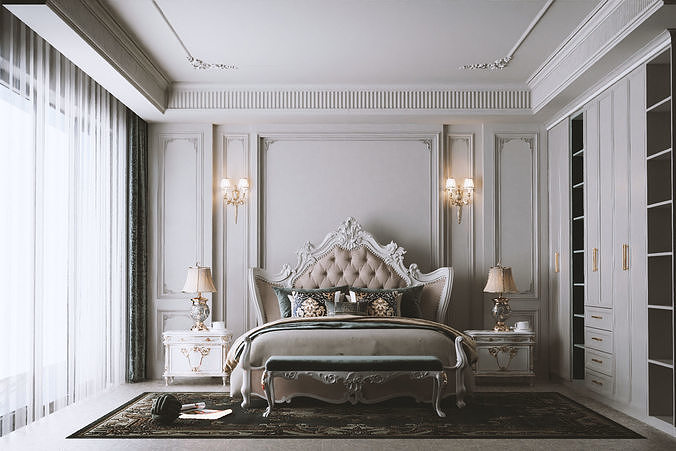 bedroom luxury 3D model | CGTrader