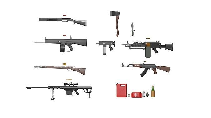 3D Weapon pack 3D model | CGTrader