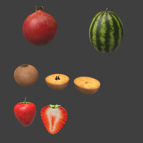 3D model Fruit Pack Part 5 VR / AR / low-poly | CGTrader