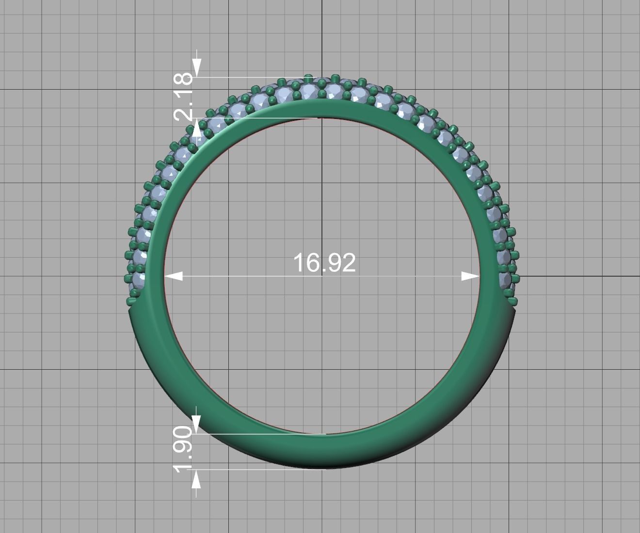 Gianna Wedding Set Engagement and Half Eternity rings 3dmodels 3D Model Collection | CGTrader