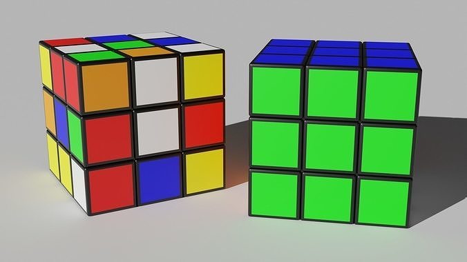 Low poly Rubiks Cube for decoration free VR / AR / low-poly 3D model ...