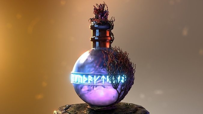 3D model Magic potion VR / AR / low-poly | CGTrader