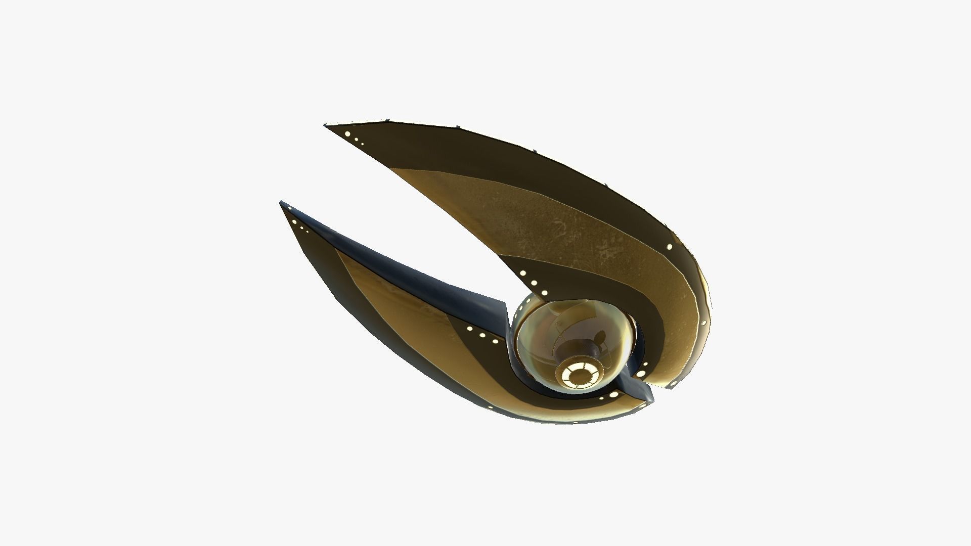 3D model Alien Spaceship UFO I07 Gold - Sci Fi Spacecraft Design VR ...