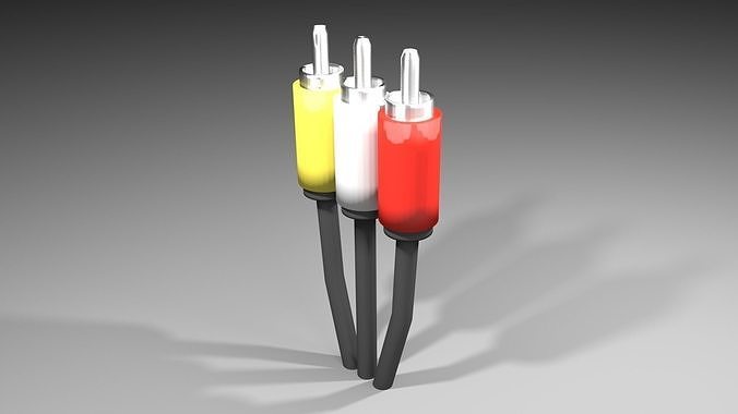 Audio Video Connector - RCA Cables 3D model | CGTrader