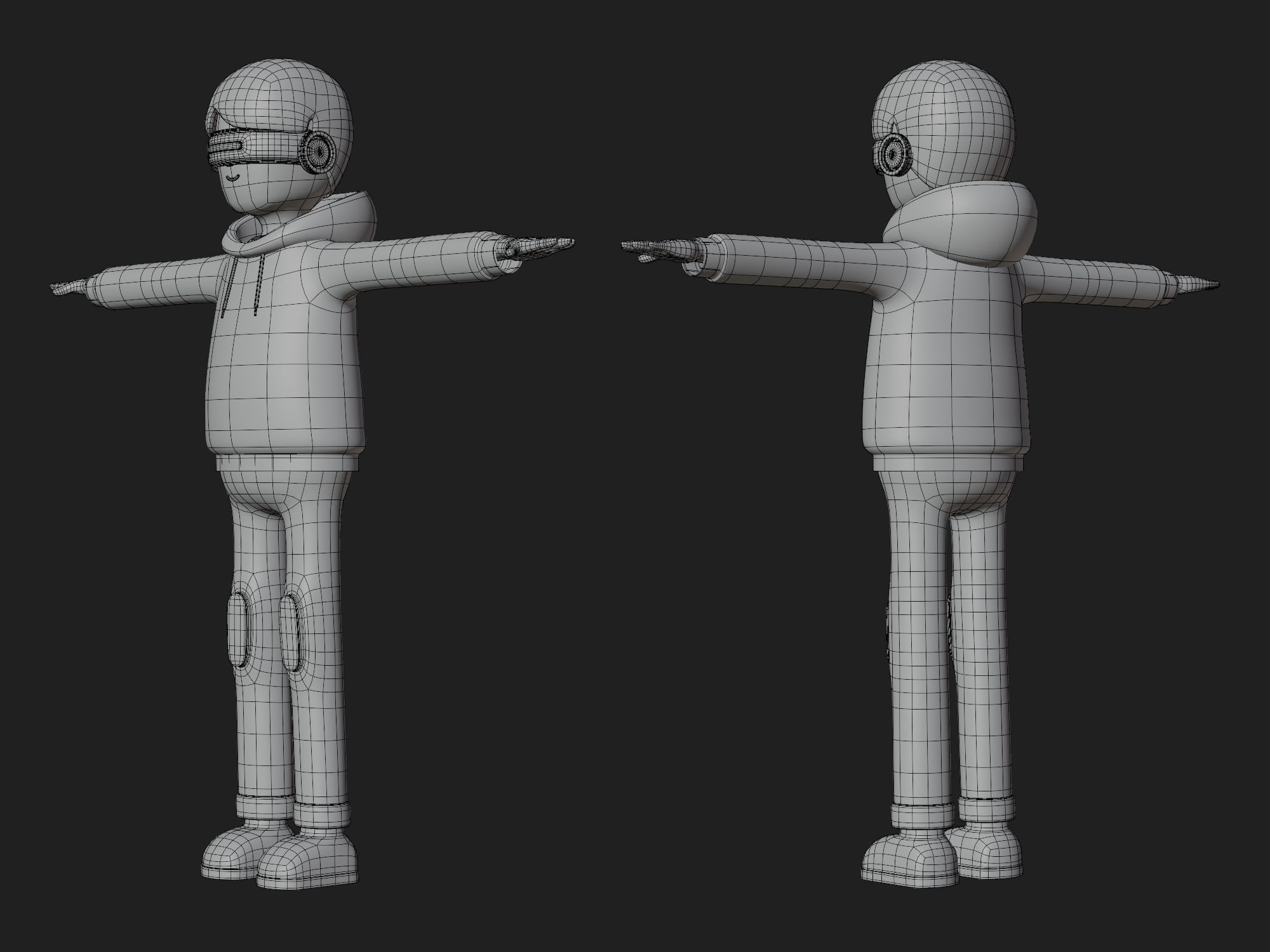 VR Character cartoon man boy futuristic with VR Glasses casual free 3D ...