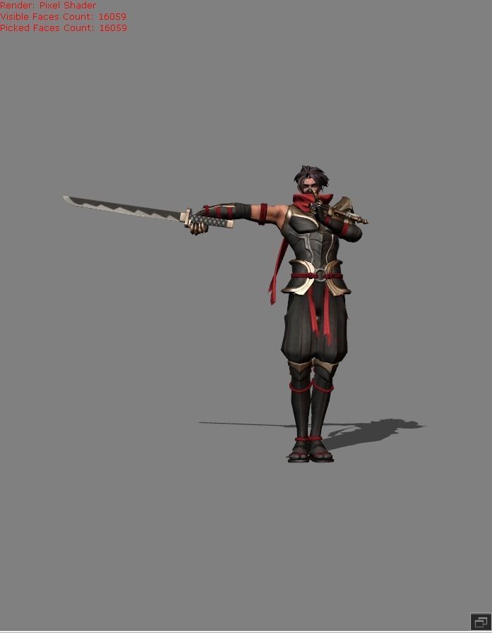3D model Hayabusa Crimson Shadow Skin Default VR / AR / low-poly | CGTrader