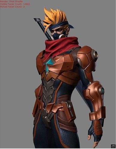 3D model Hayabusa Spacetime Shadow skin 01 VR / AR / low-poly | CGTrader