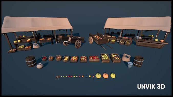 3D model Grocery Kitbashing VR / AR / low-poly | CGTrader