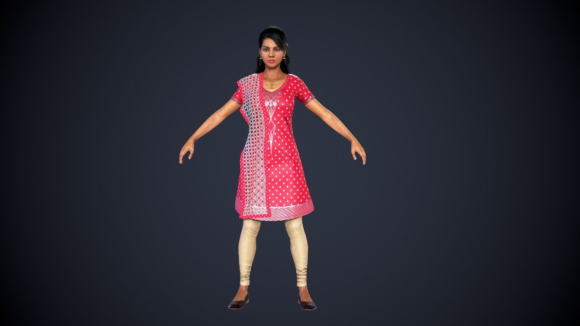 3D model Indian Girl VR / AR / low-poly | CGTrader
