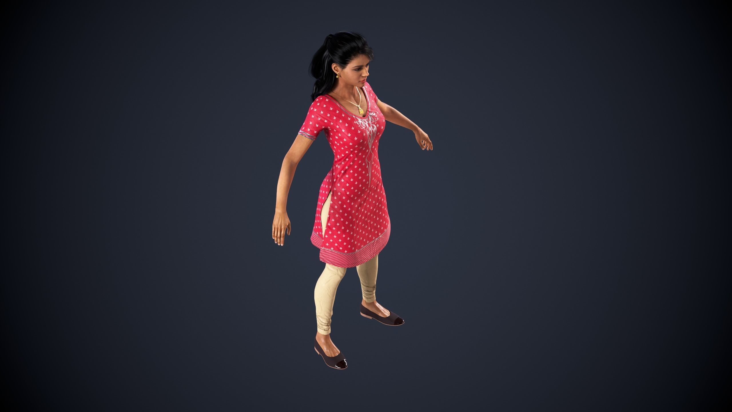 3D model Indian Girl VR / AR / low-poly | CGTrader