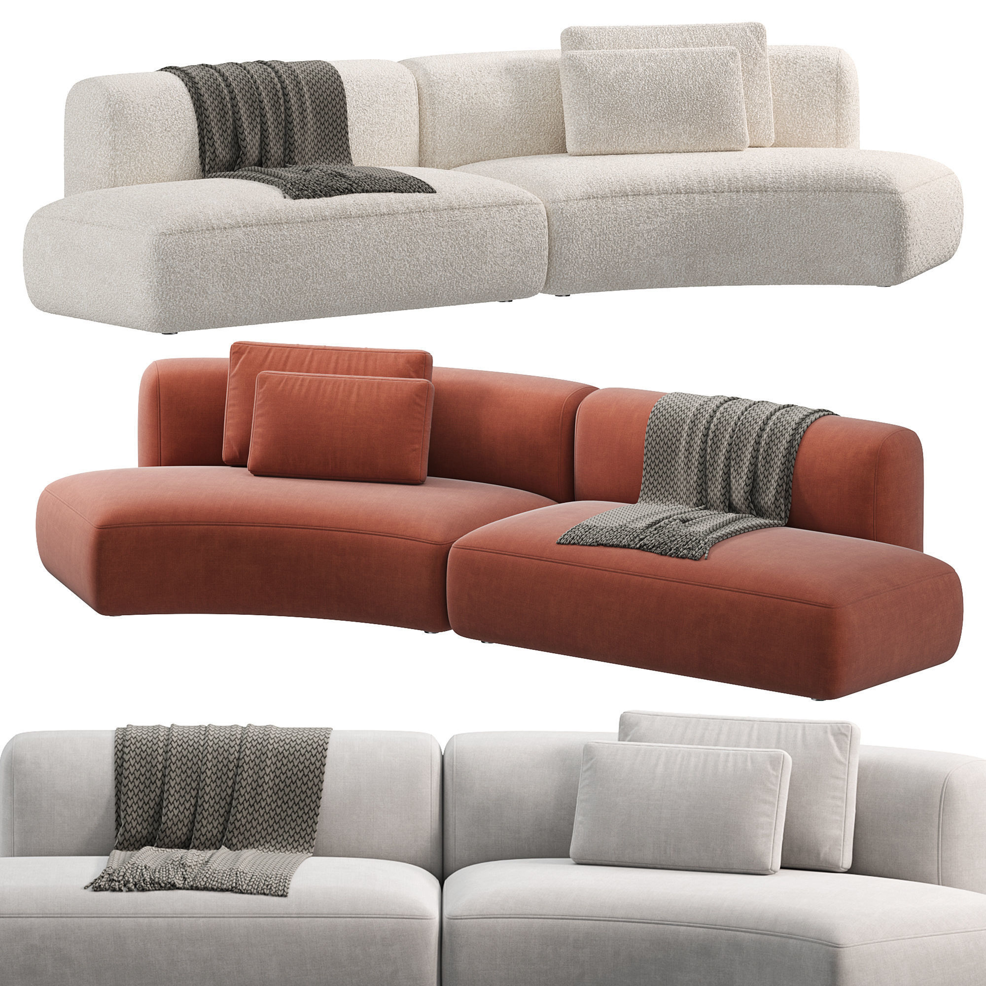 Cosy Curve Sofa by MDF ITALIA 3D model | CGTrader