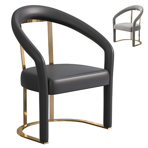 Crown chair Curved Dining Chair 3D model | CGTrader