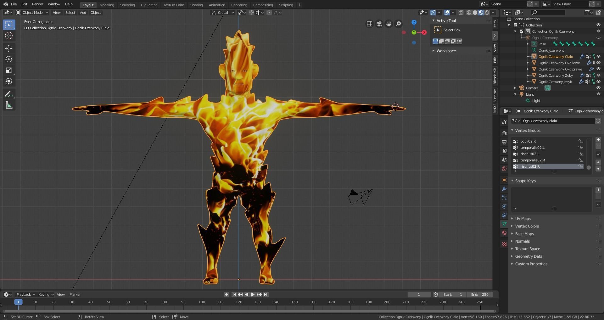 3D model Fire Ghost - Volcano VR / AR / low-poly | CGTrader