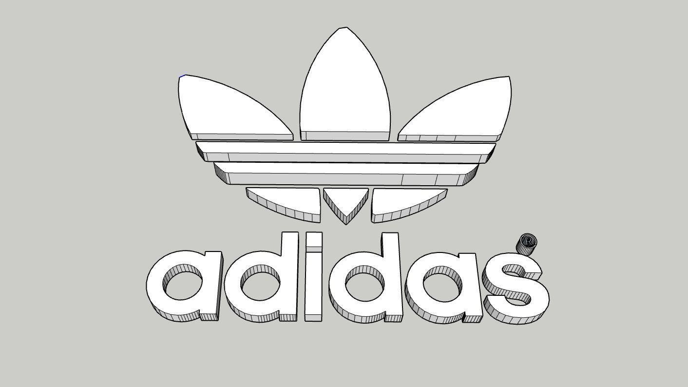 Adidas Logo 3D model 3D printable | CGTrader