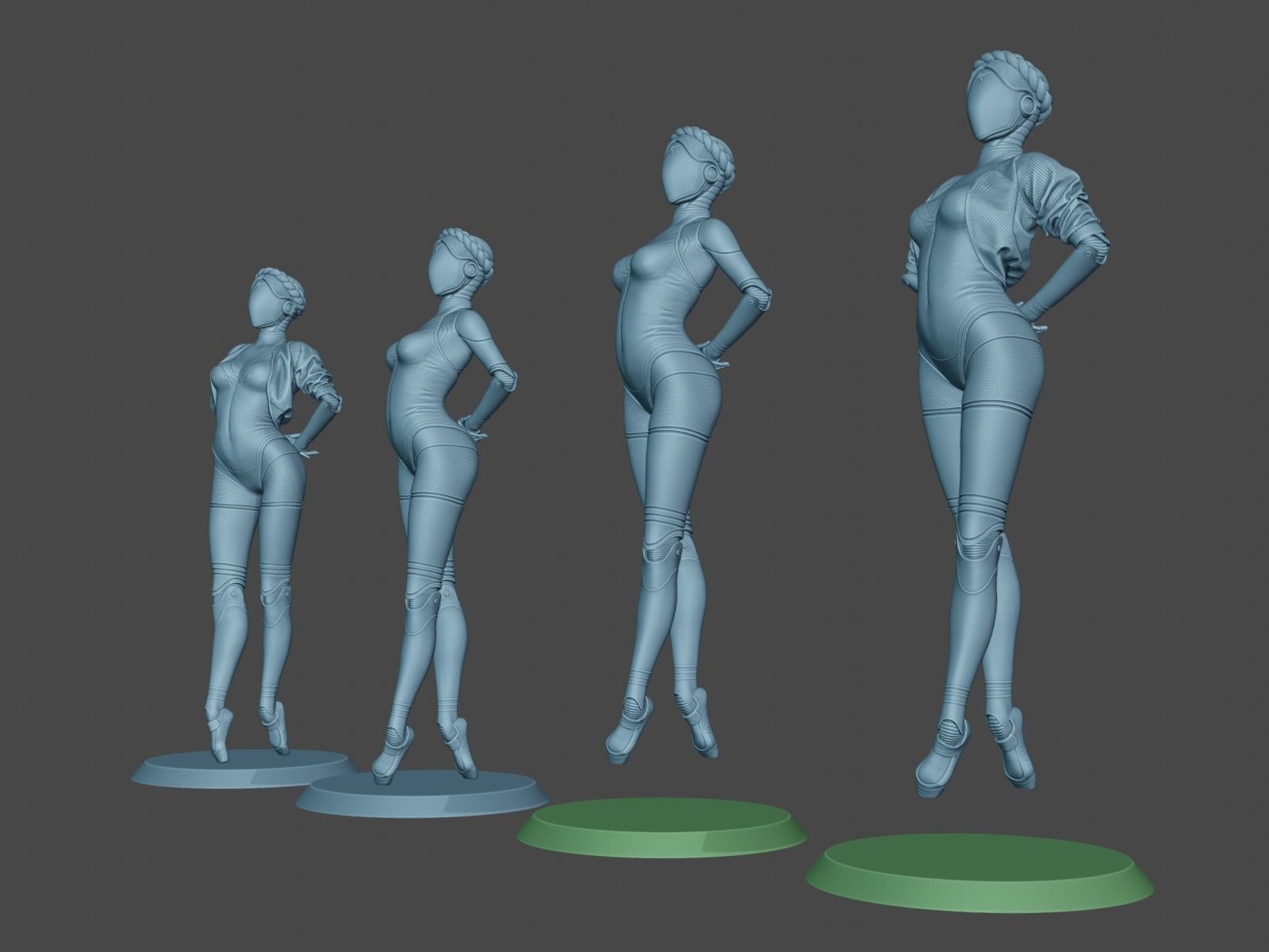 Ballerina Twins Robots 3d Model 3d Printable Cgtrader 0178