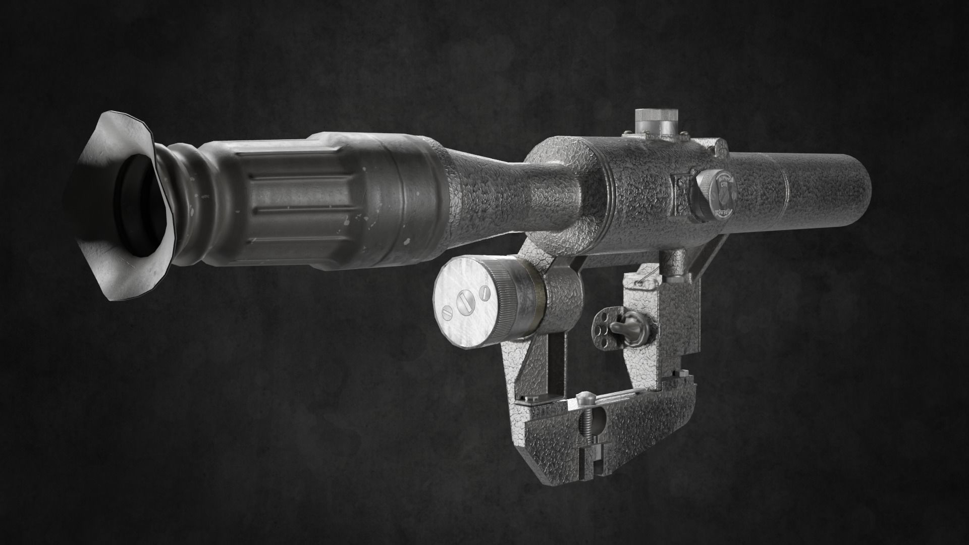 3D model low-poly model of the soviet optical sight PSO-1 VR / AR / low ...