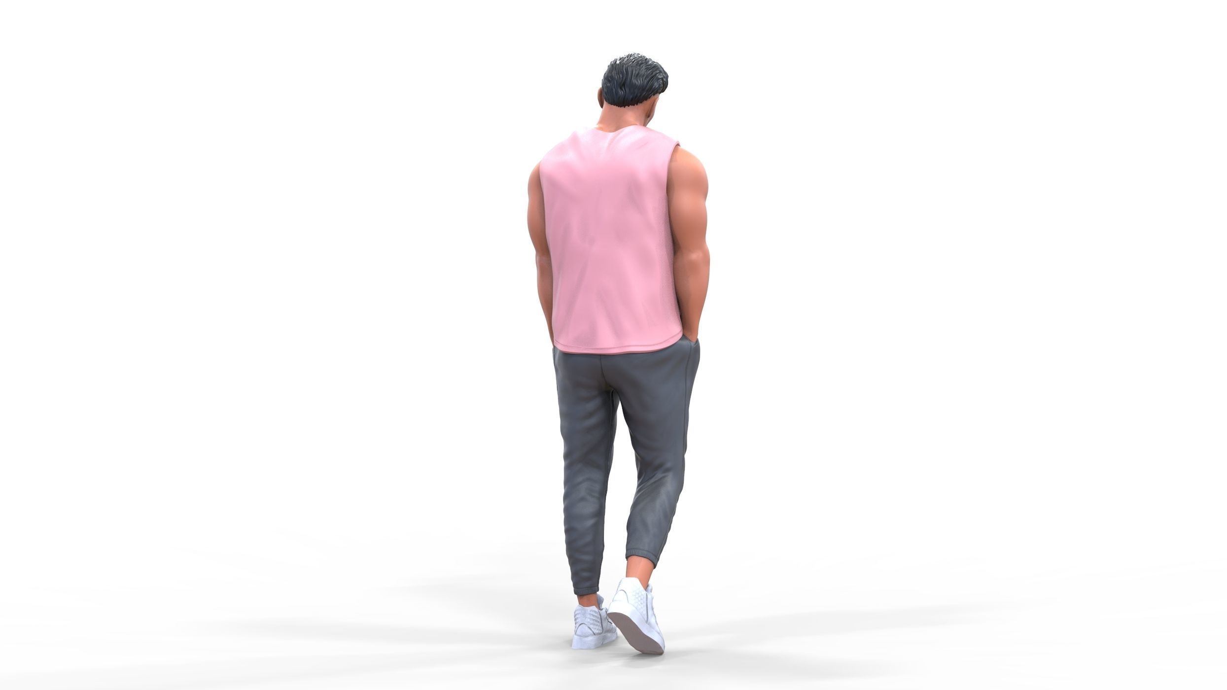 N2 Body builder guy or construction worker 3D model 3D printable | CGTrader