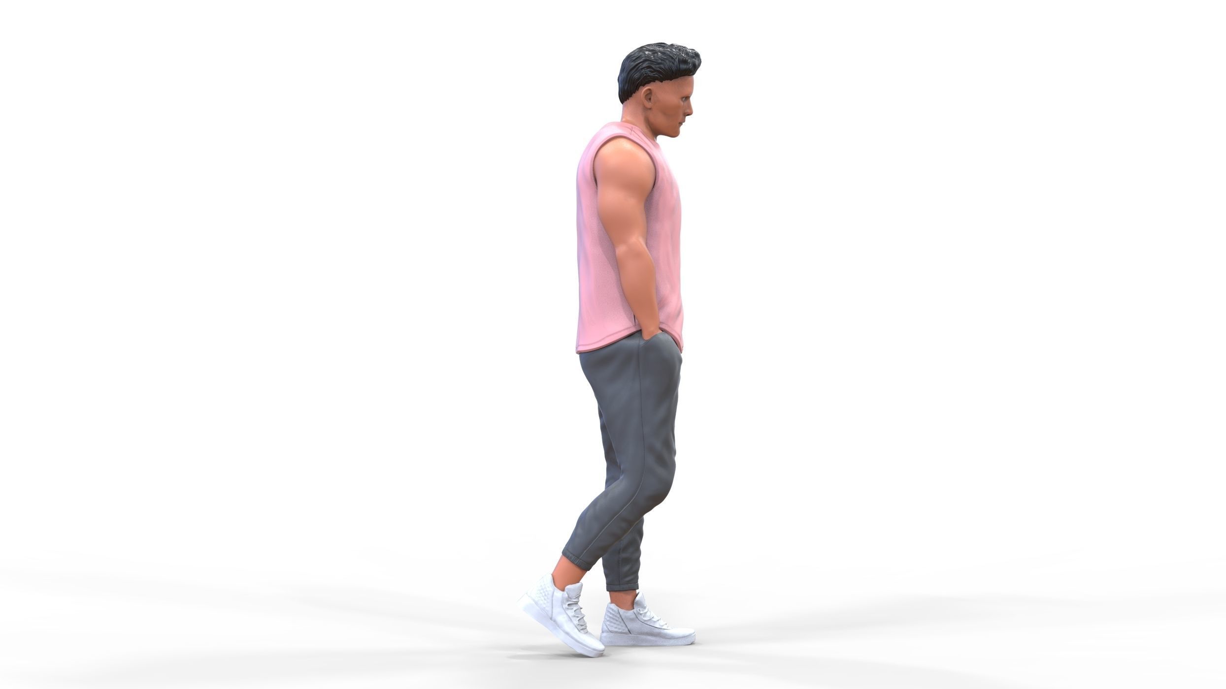 N2 Body builder guy or construction worker 3D model 3D printable | CGTrader