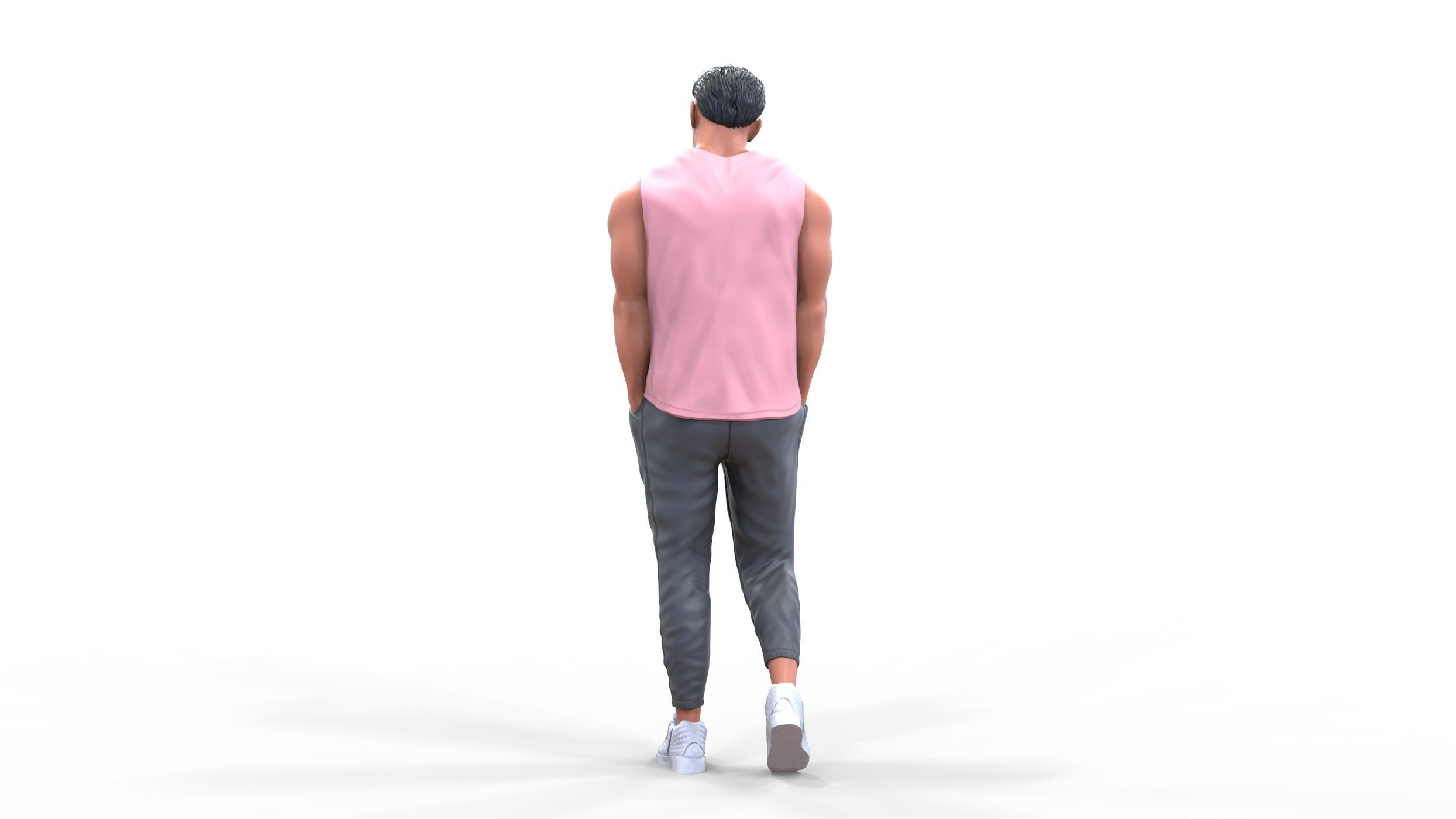 N2 Body builder guy or construction worker 3D model 3D printable | CGTrader