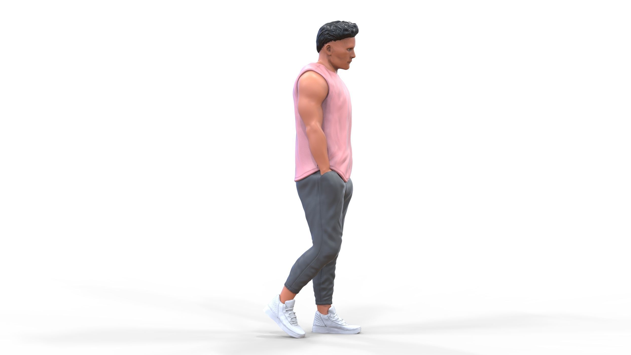 N2 Body builder guy or construction worker 3D model 3D printable | CGTrader
