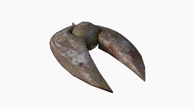 3D model Alien Spaceship UFO I11 Abandoned - Sci Fi Spacecraft Design ...