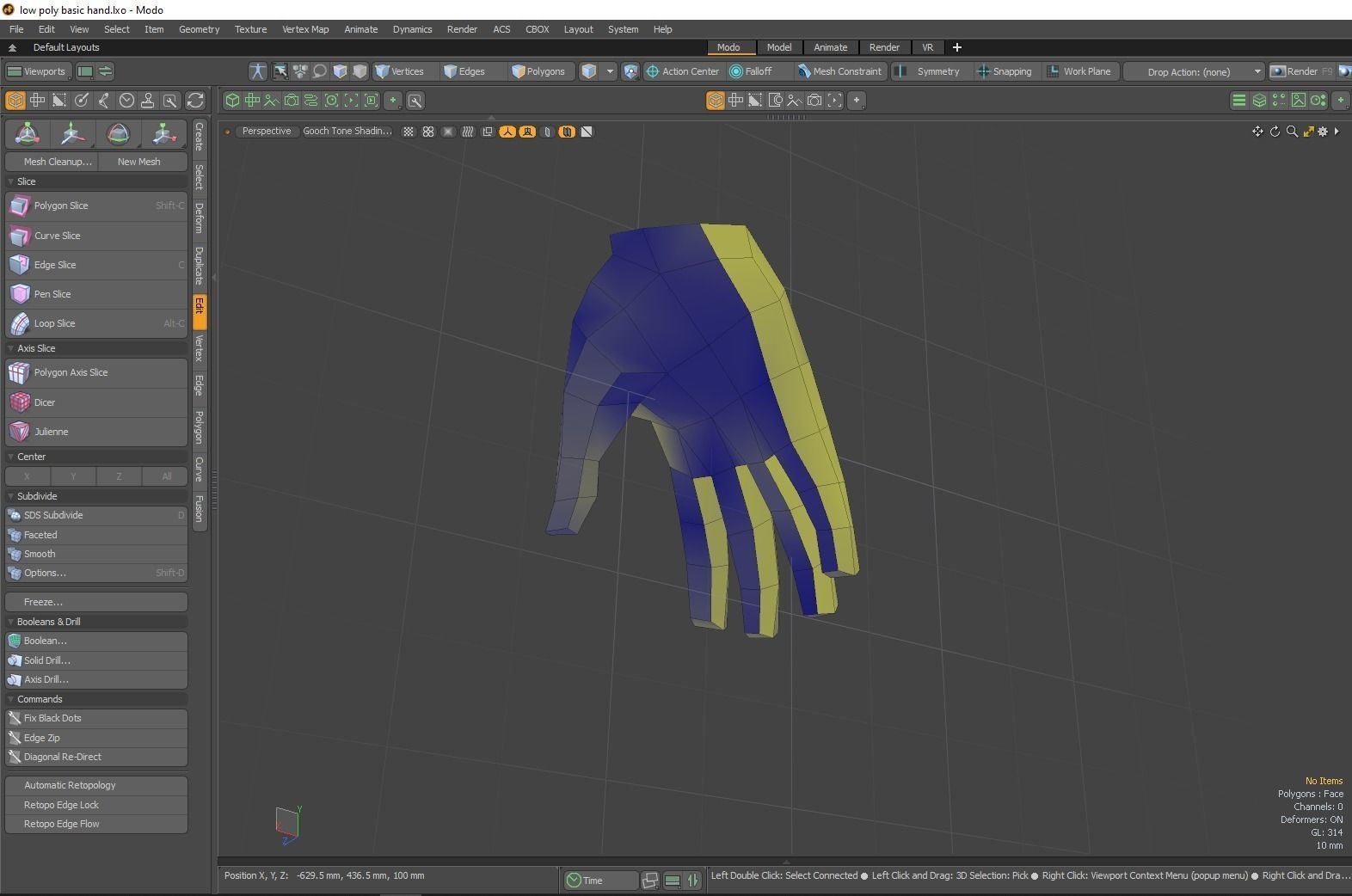 3D model hand basic low poly VR / AR / low-poly | CGTrader