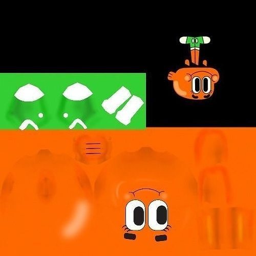 Darwin orange character 3D model | CGTrader