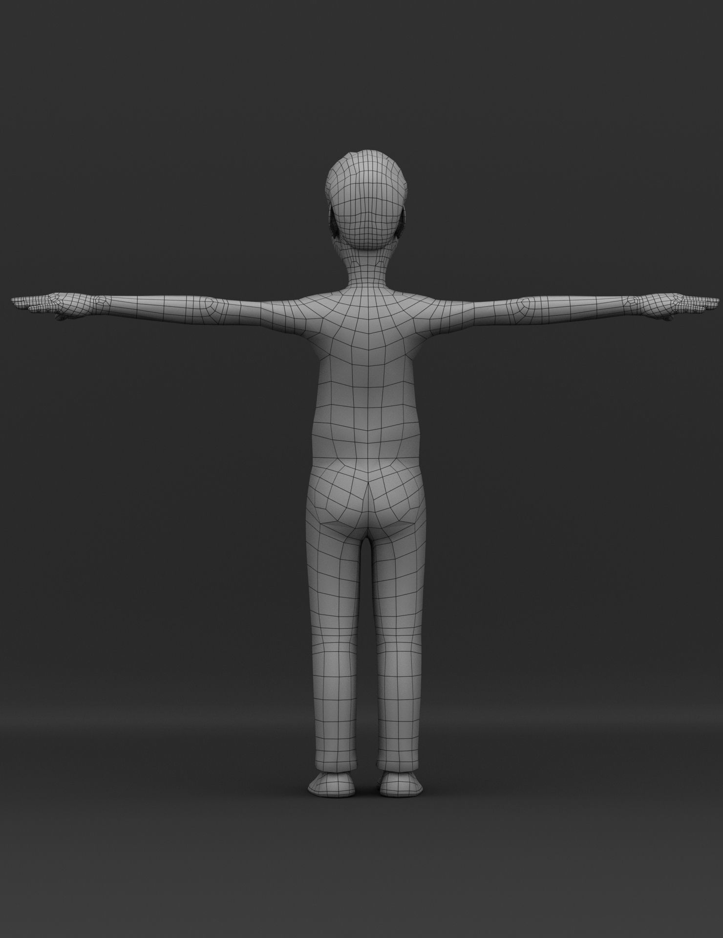 3D model Male Body Jai Base Mesh 3D Model Low-poly 3D model VR / AR ...