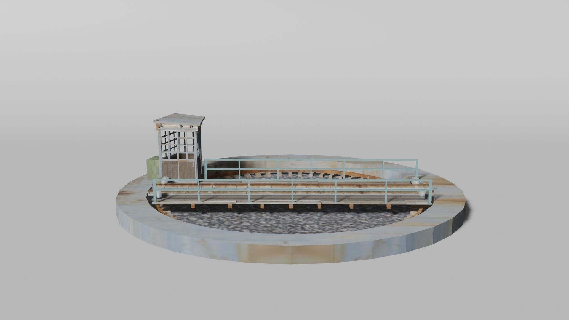 Old railway turntable 3D model | CGTrader