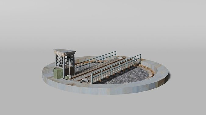 Old railway turntable 3D model | CGTrader