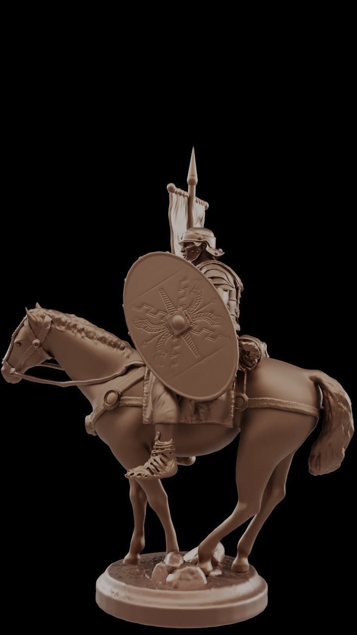 Roman Horseman with Aquila 3D model 3D printable | CGTrader