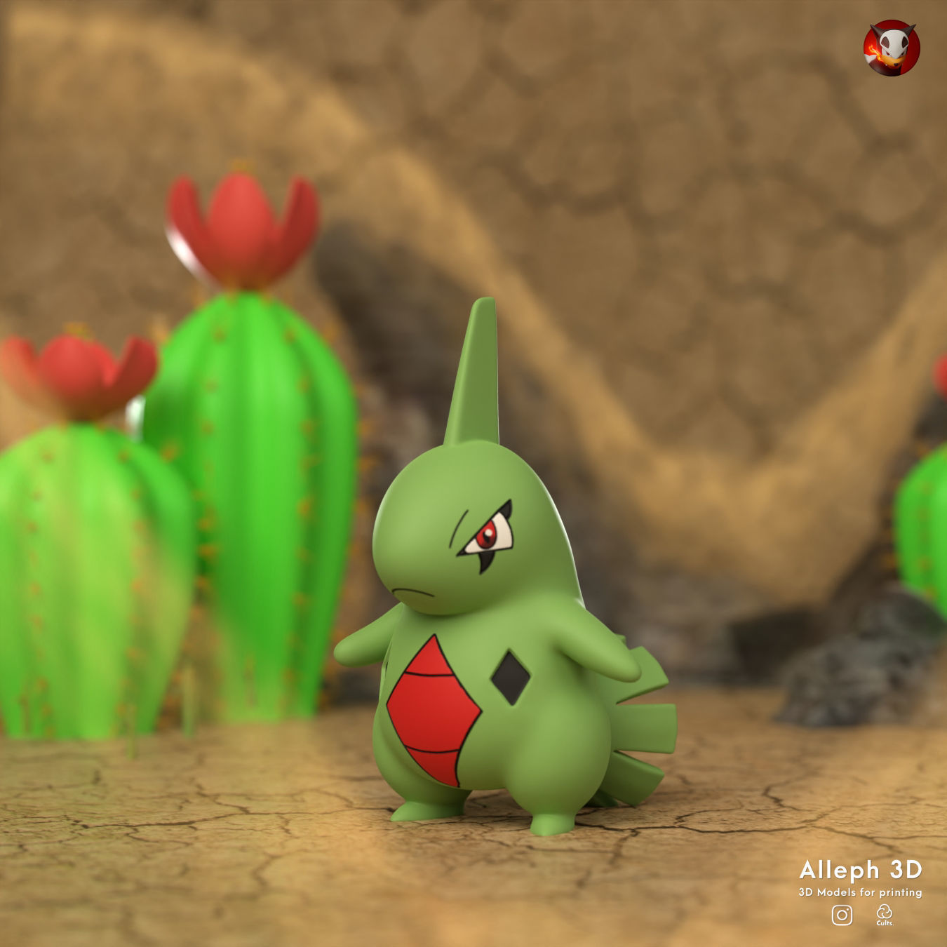 Pokemon larvitar 3D model 3D printable | CGTrader