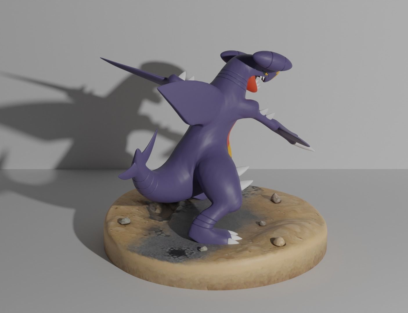 Garchomp pokemon 3D print model 3D model 3D printable | CGTrader