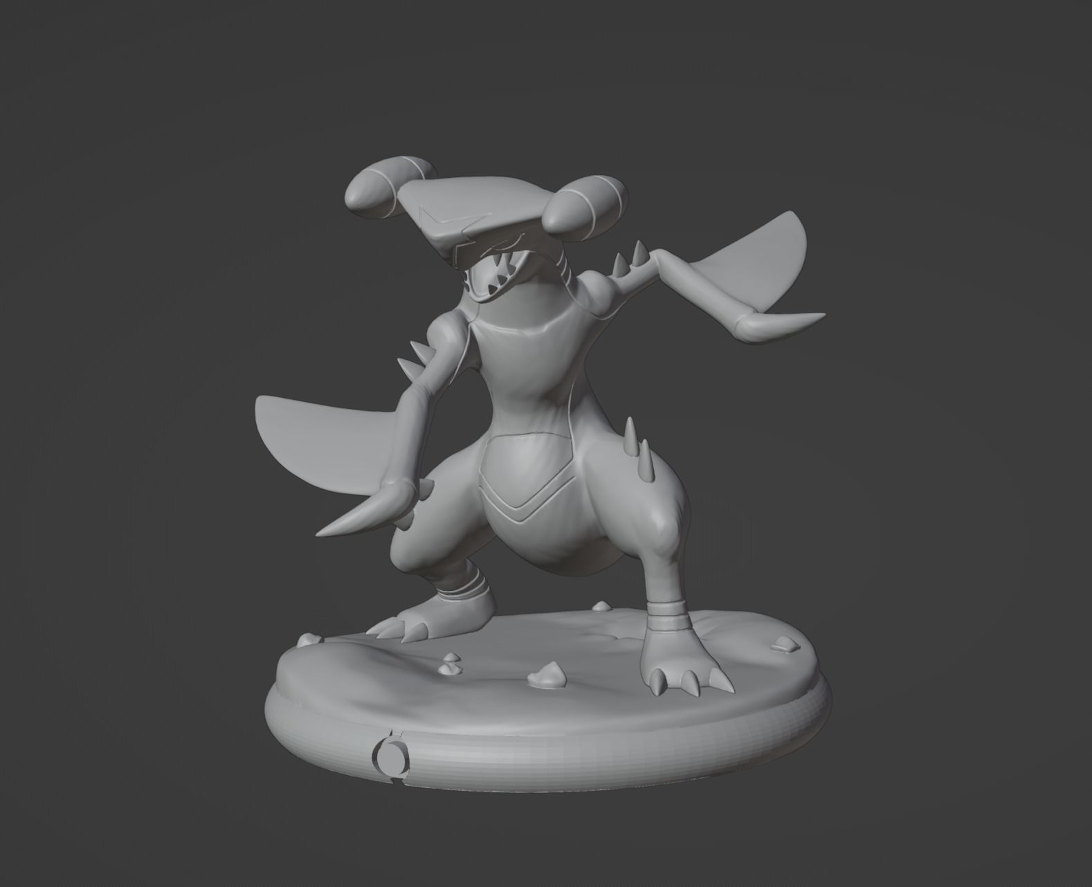 Garchomp pokemon 3D print model 3D model 3D printable | CGTrader