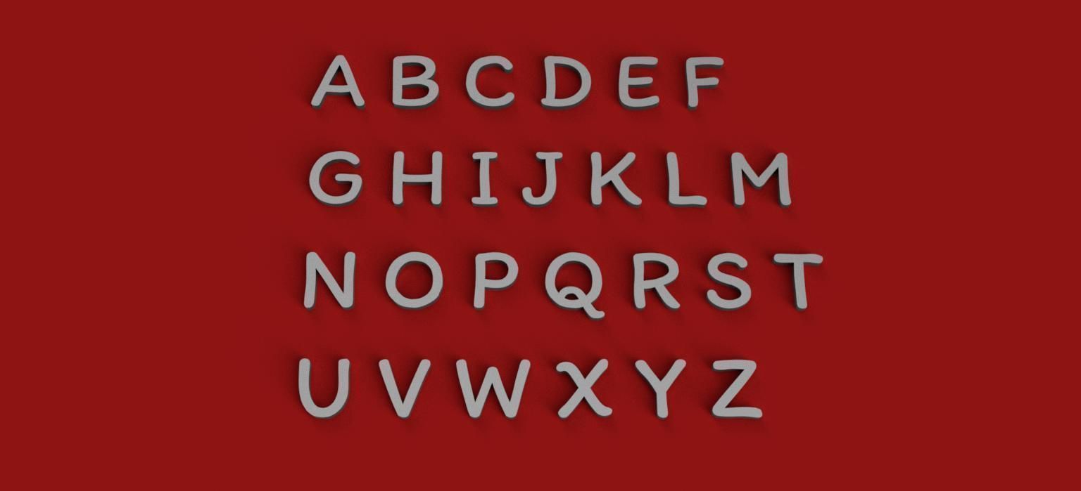 ITIM uppercase and lowercase 3D Letters STL FILE 3D model 3D printable ...