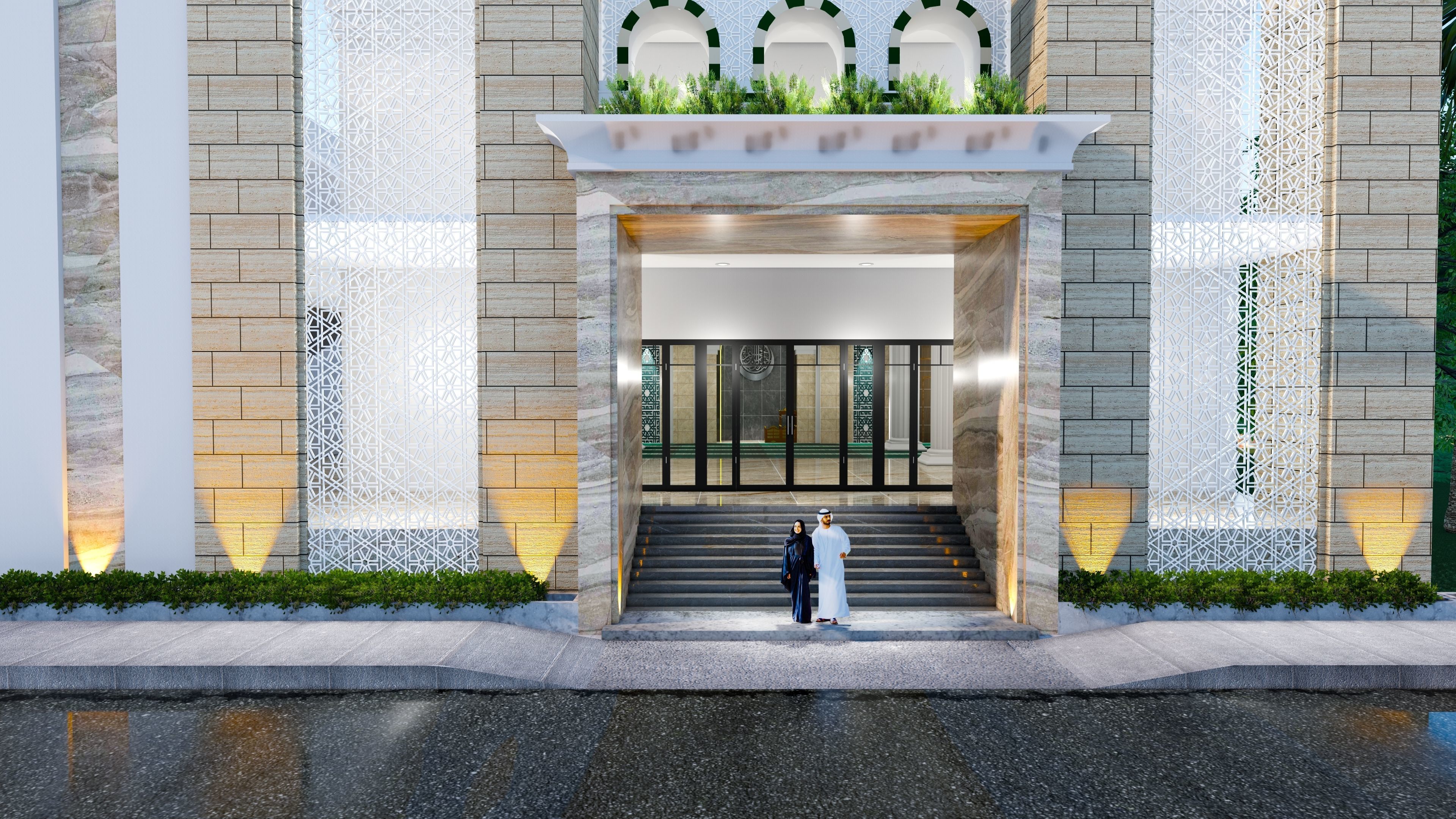 3D model 3D design at sketch up Modelling Elegant Modern Mosque VR / AR ...