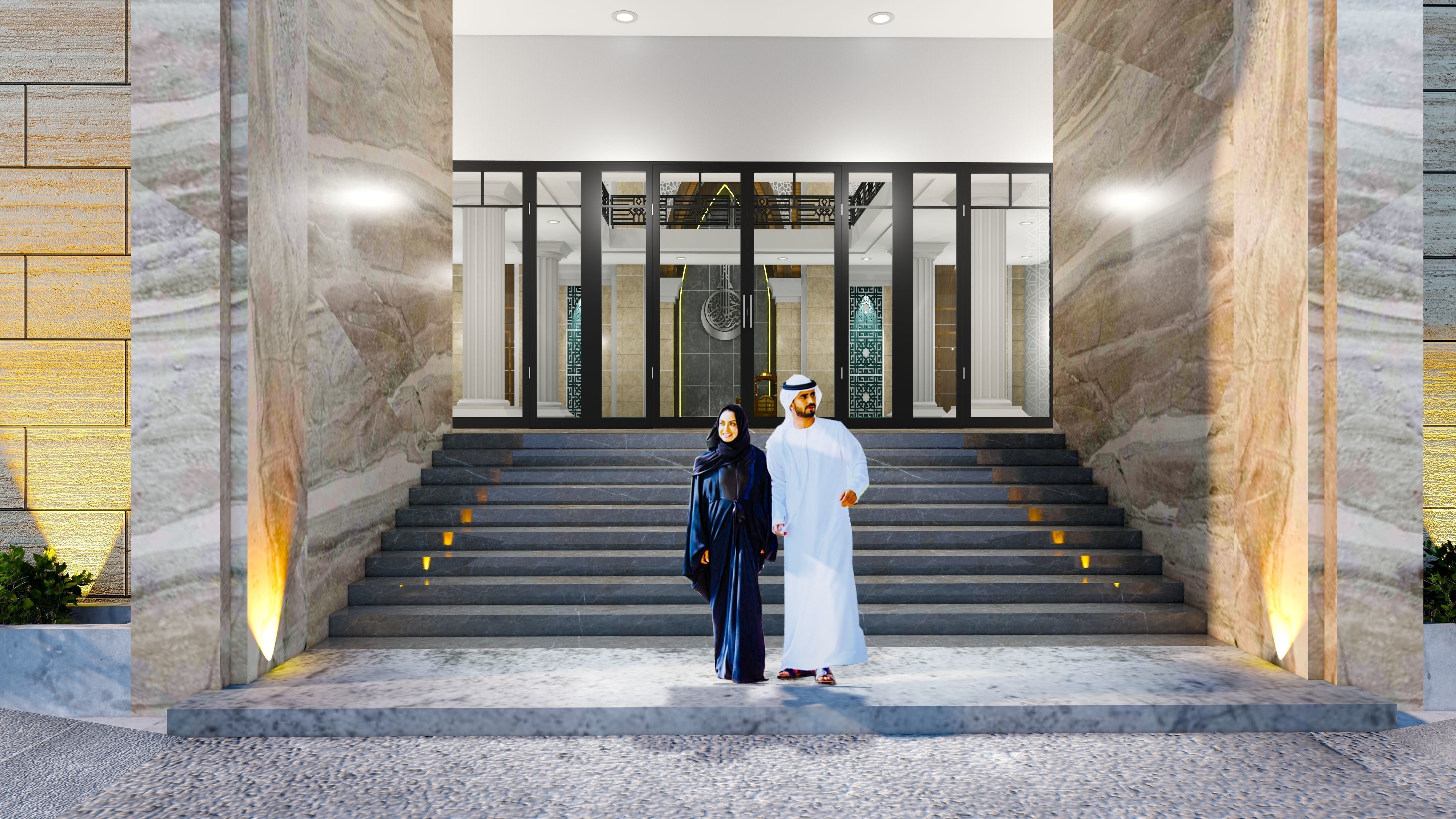 3D model 3D design at sketch up Modelling Elegant Modern Mosque VR / AR ...