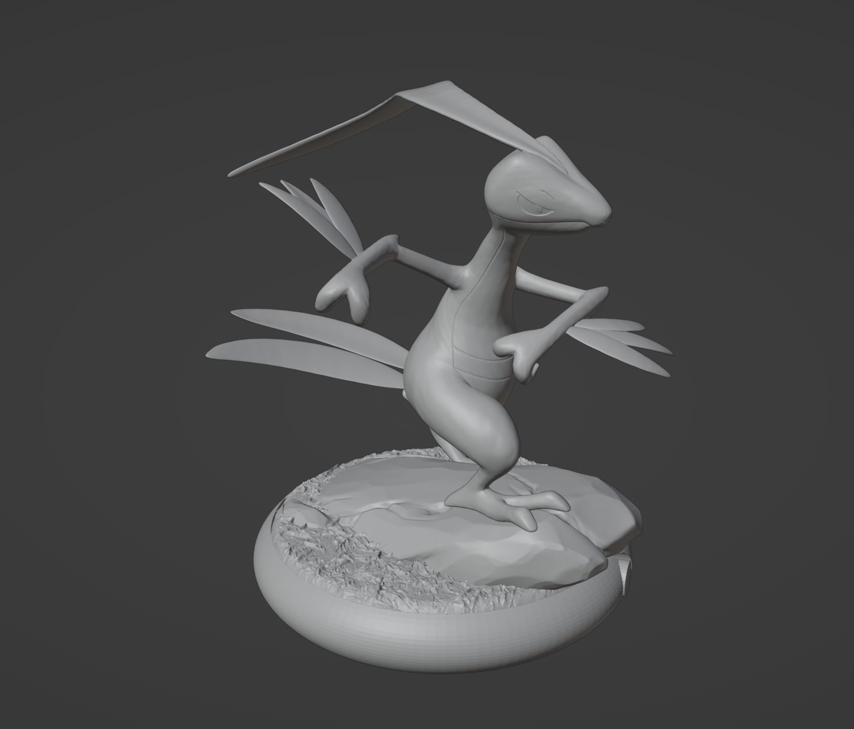 Grovyle pokemon 3D print model 3D model 3D printable | CGTrader