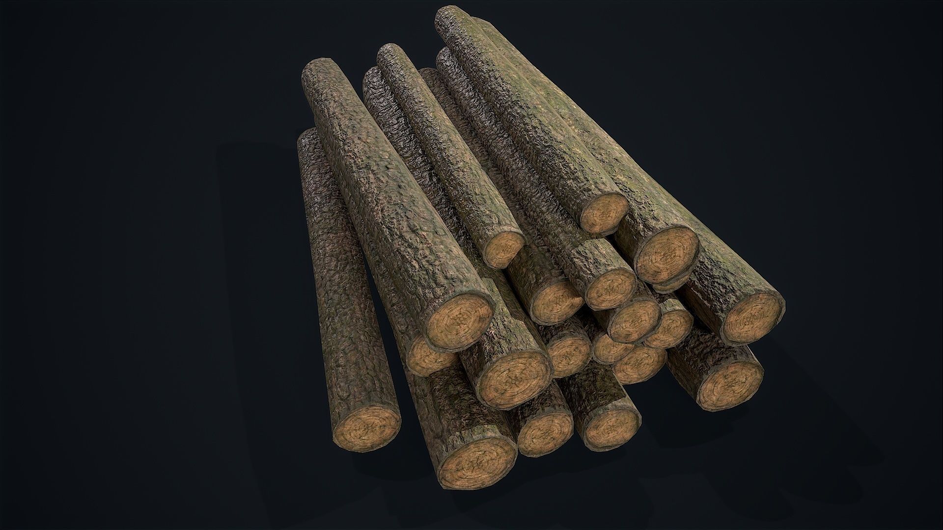 3D model Wooden Logs VR / AR / low-poly | CGTrader