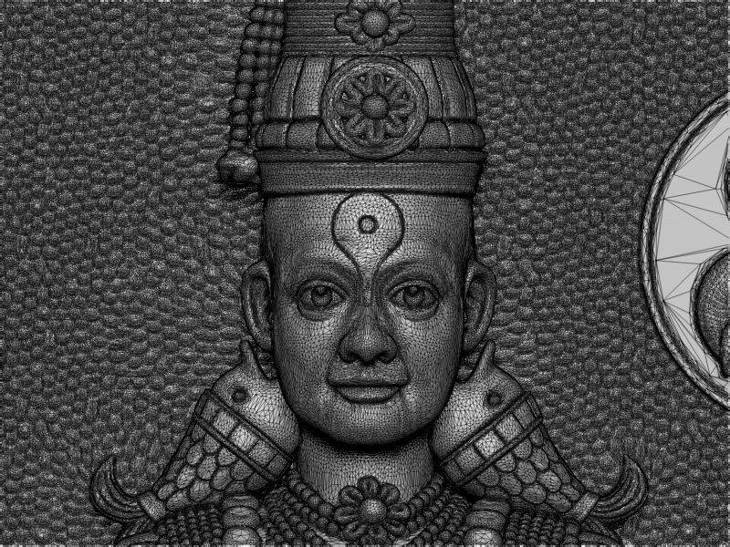 Vitthal Rukmini design with frame 3D model 3D printable | CGTrader