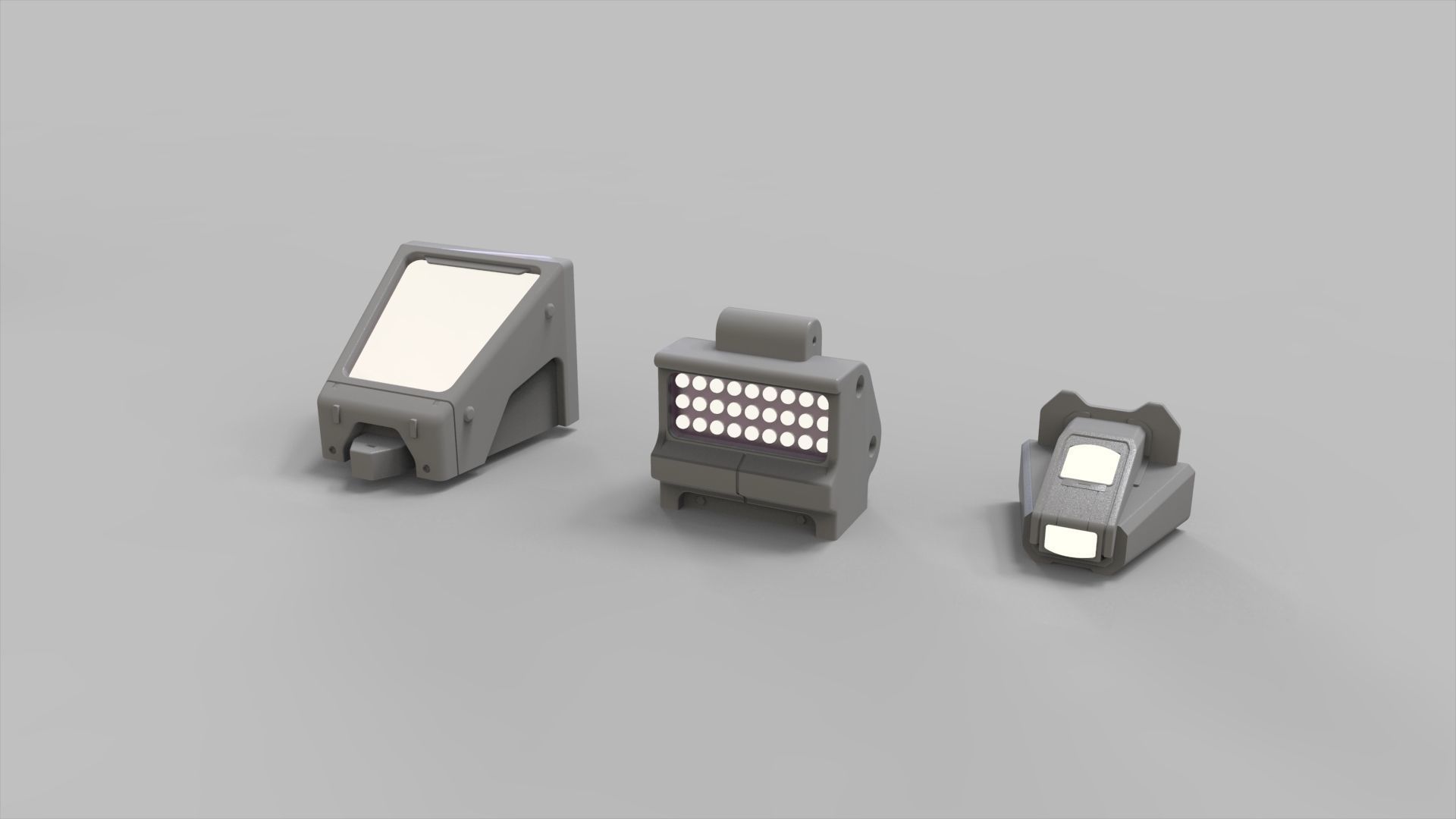 sci fi lighting 9 3D model | CGTrader