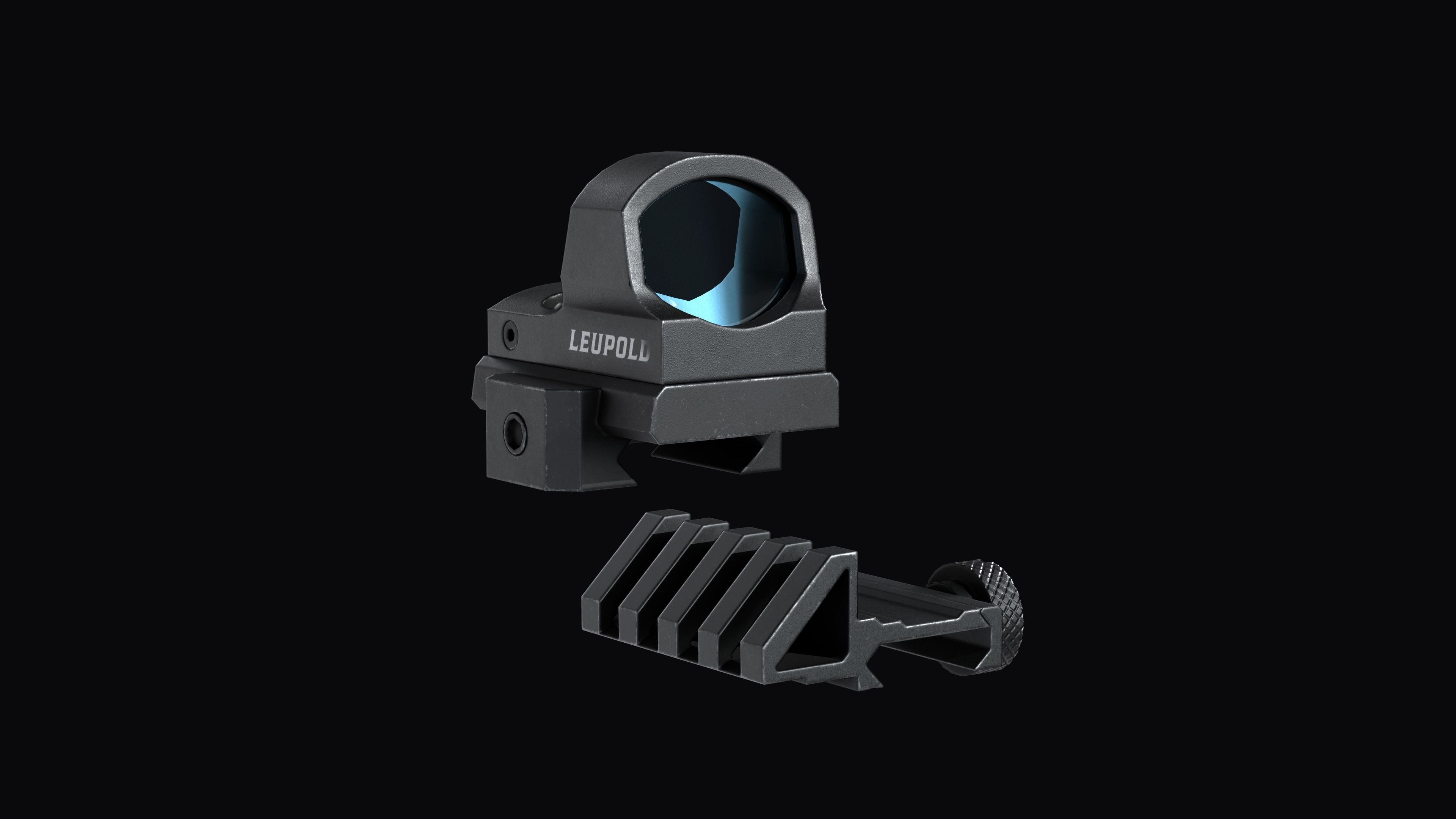3D model Leupold DeltaPoint Red dot sight 45 Degree Angled VR / AR ...