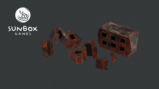 Bricks - Whole and Broken 6 Piece Set free VR / AR / low-poly 3D model ...