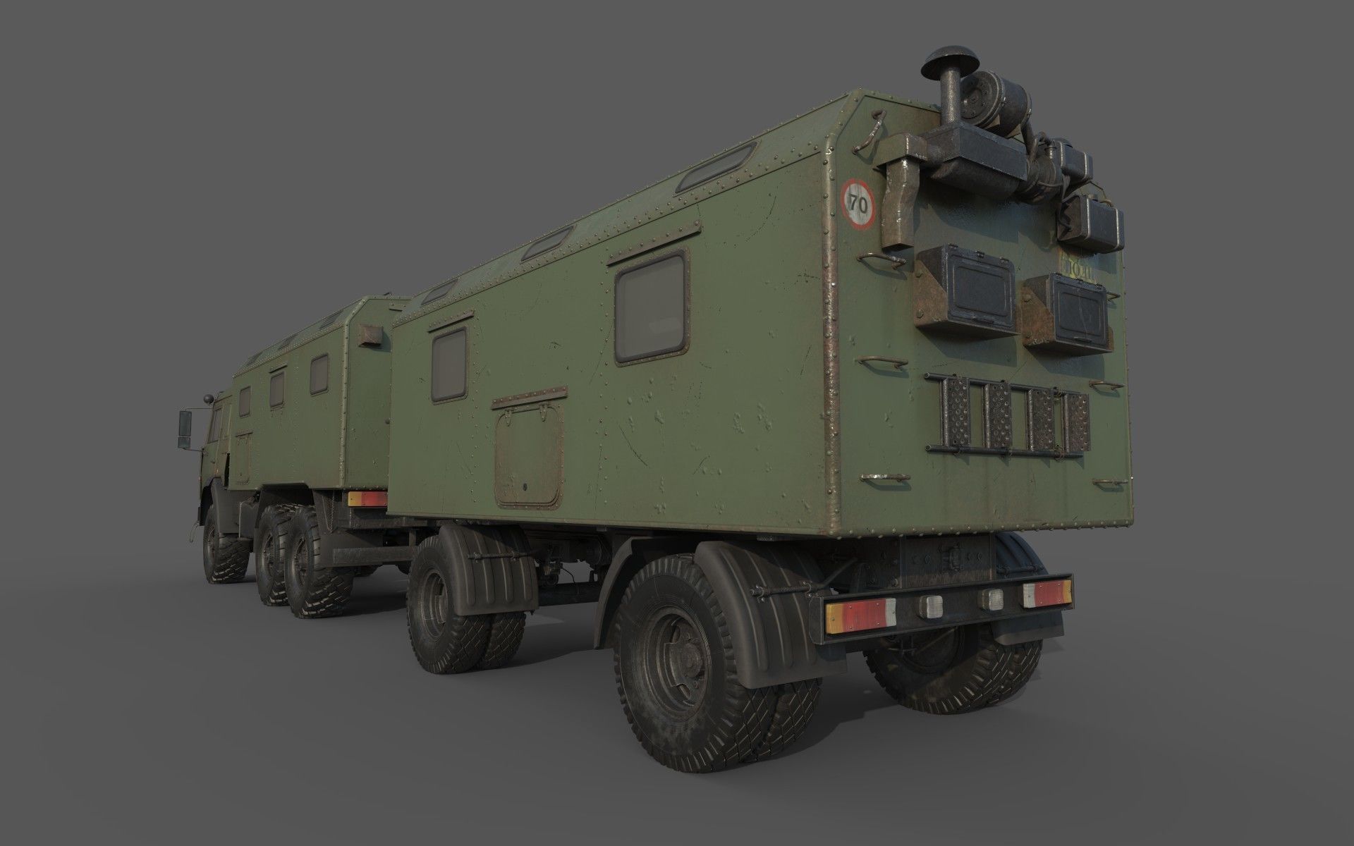 Kamaz Command vehicle Command trailer 3D model | CGTrader