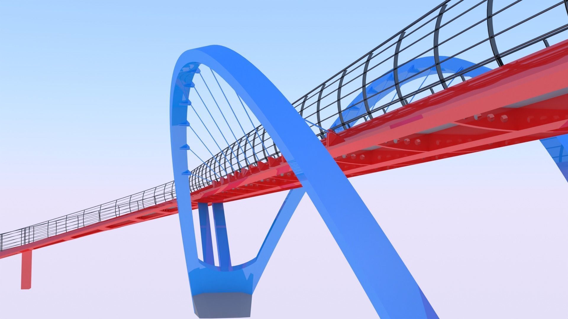 Pedestrian bridge 3D model | CGTrader