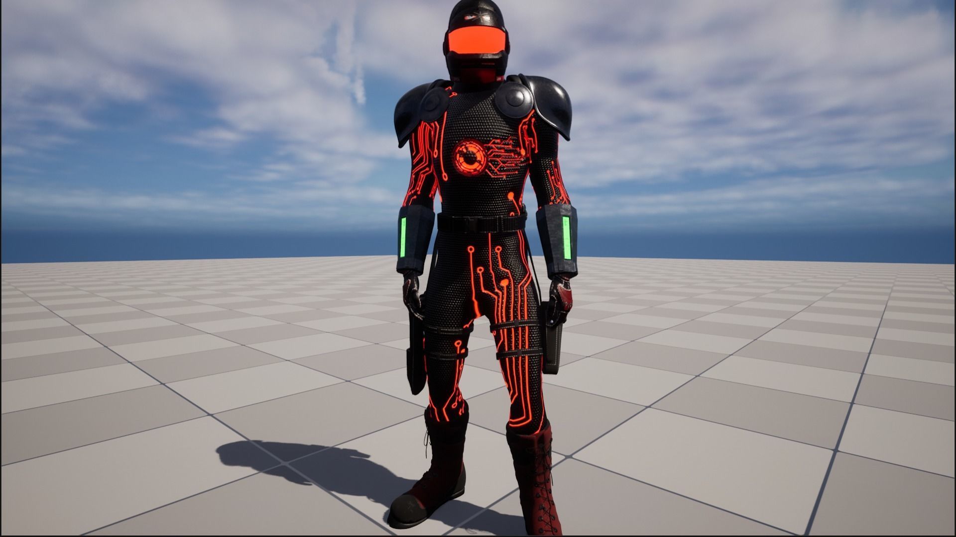 Tech Costume and props for Manny and Quinn Characters 3D model animated ...